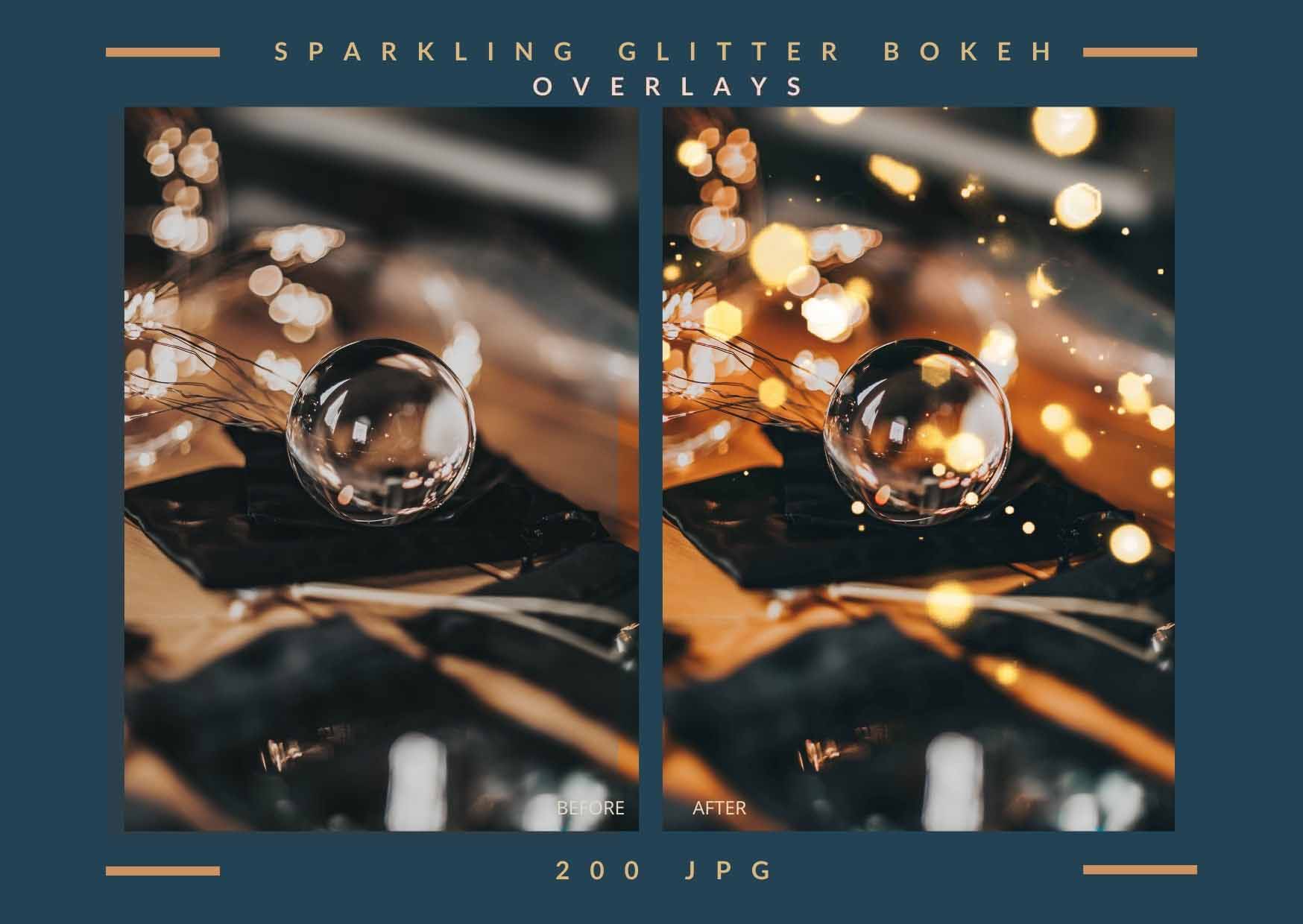 200 Sparkling Glitter Bokeh Overlays, Add-ons | GraphicRiver